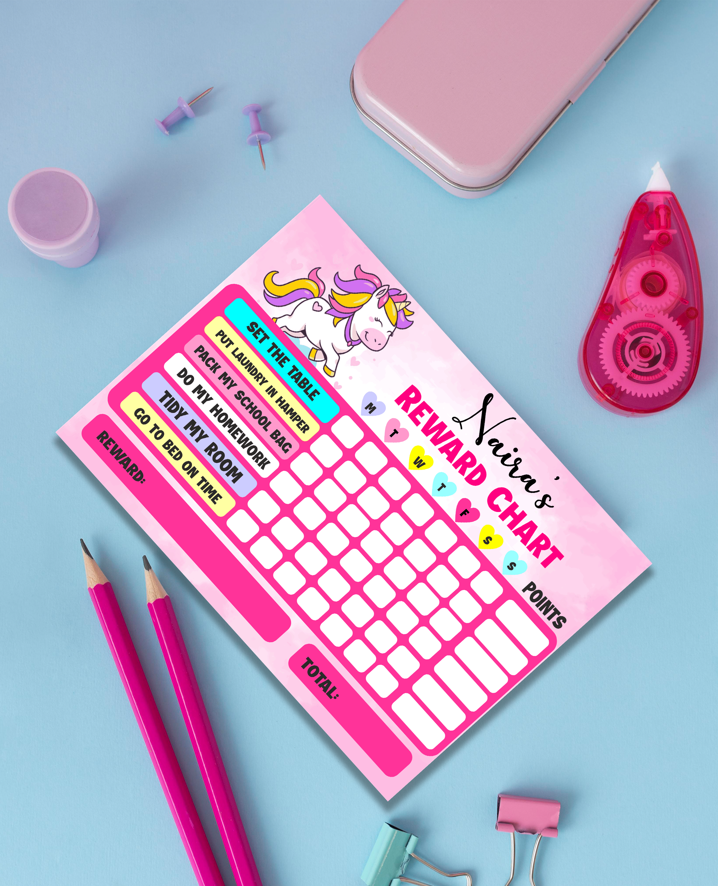 Unicorn- Rewards Chart – The Kidszia