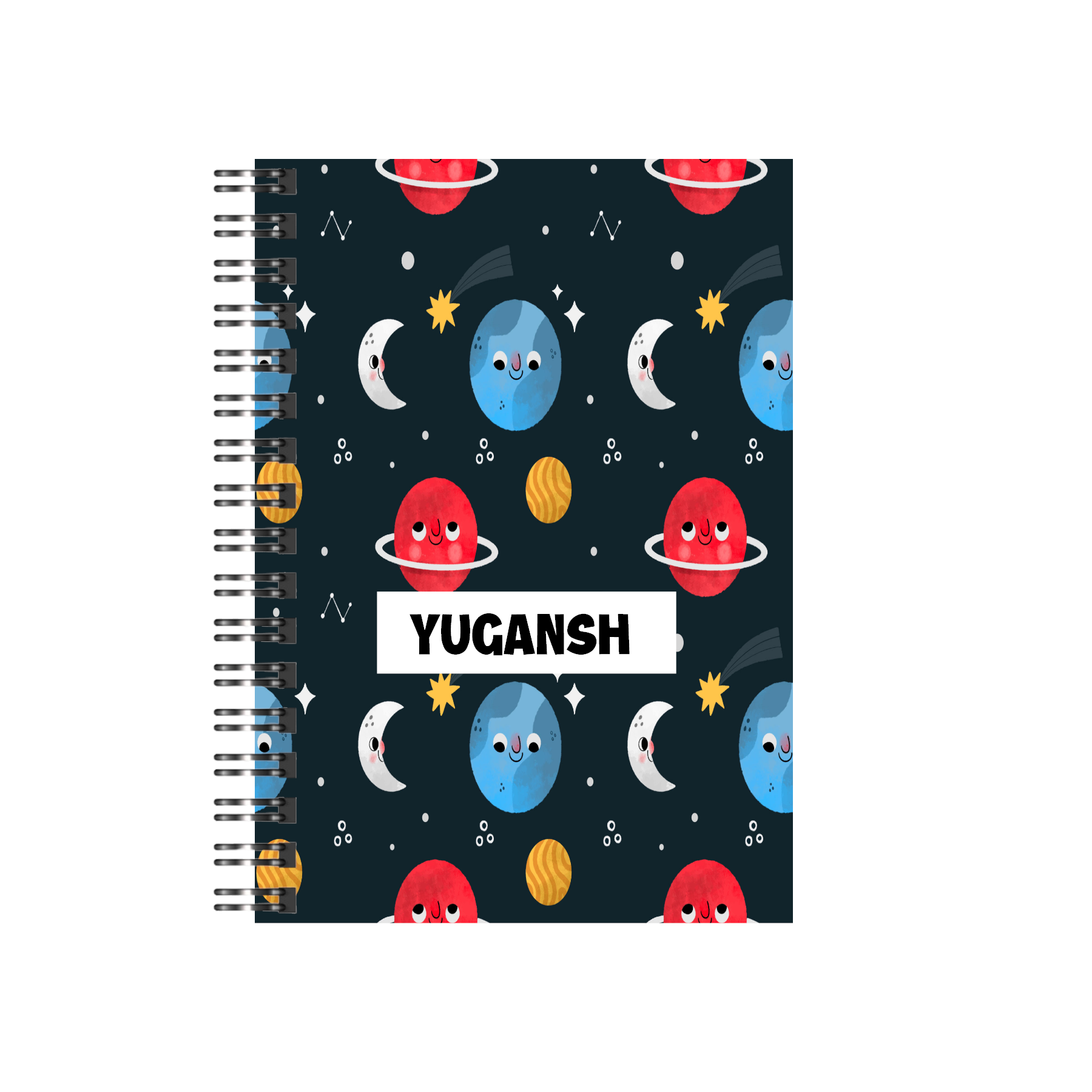 Personalised Space Star Notebook – The Kidszia